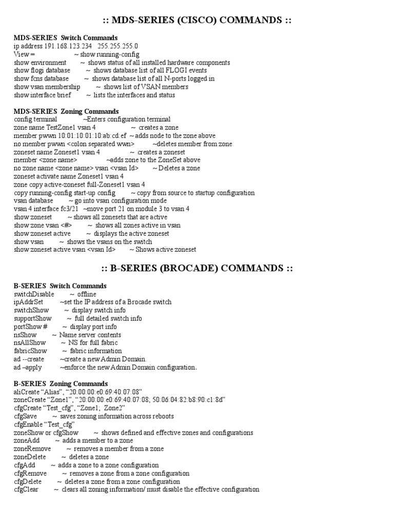 SAN & Storage Commands | PDF | File System | Computer File