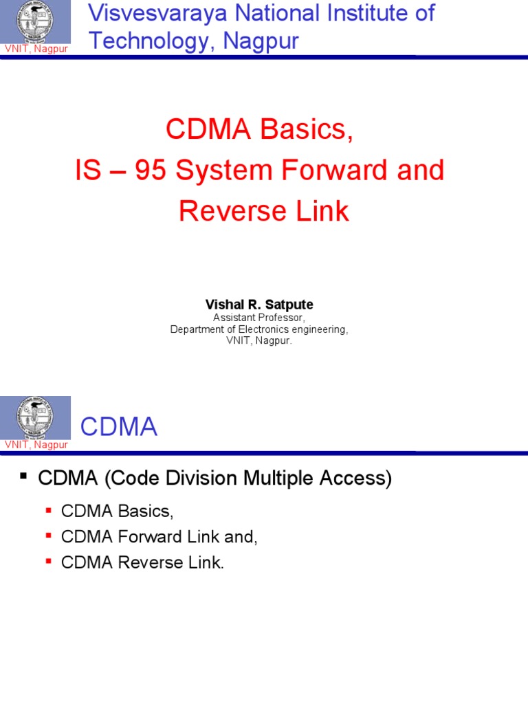 CDMA Basics Is-95 Forward & Reverse Channel | PDF | Code Division Multiple Access | Bit Rate