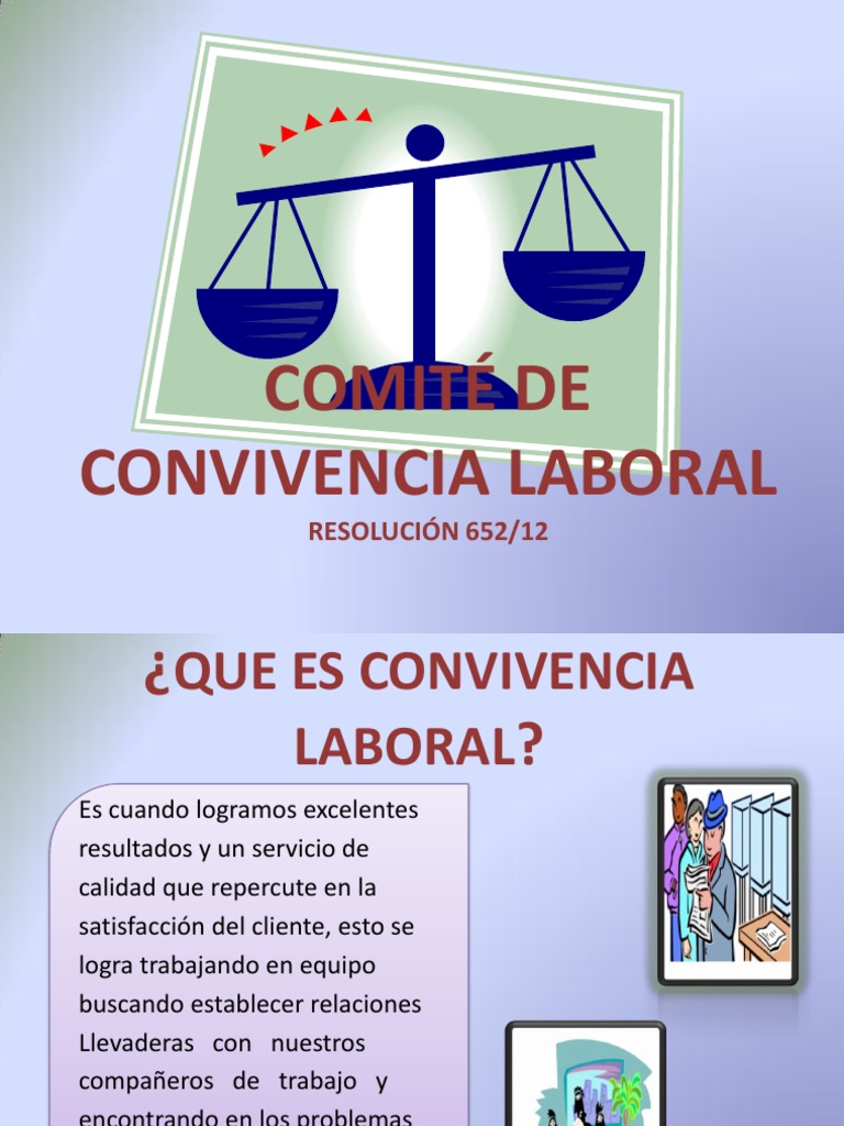 Comité de Convivencia Laboral | PDF | Derecho laboral | Instituciones sociales