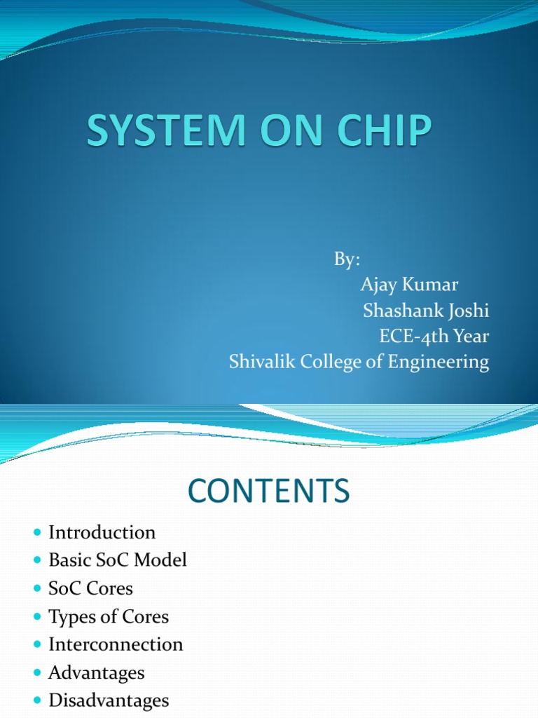 System On Chip | PDF | System On A Chip | Integrated Circuit