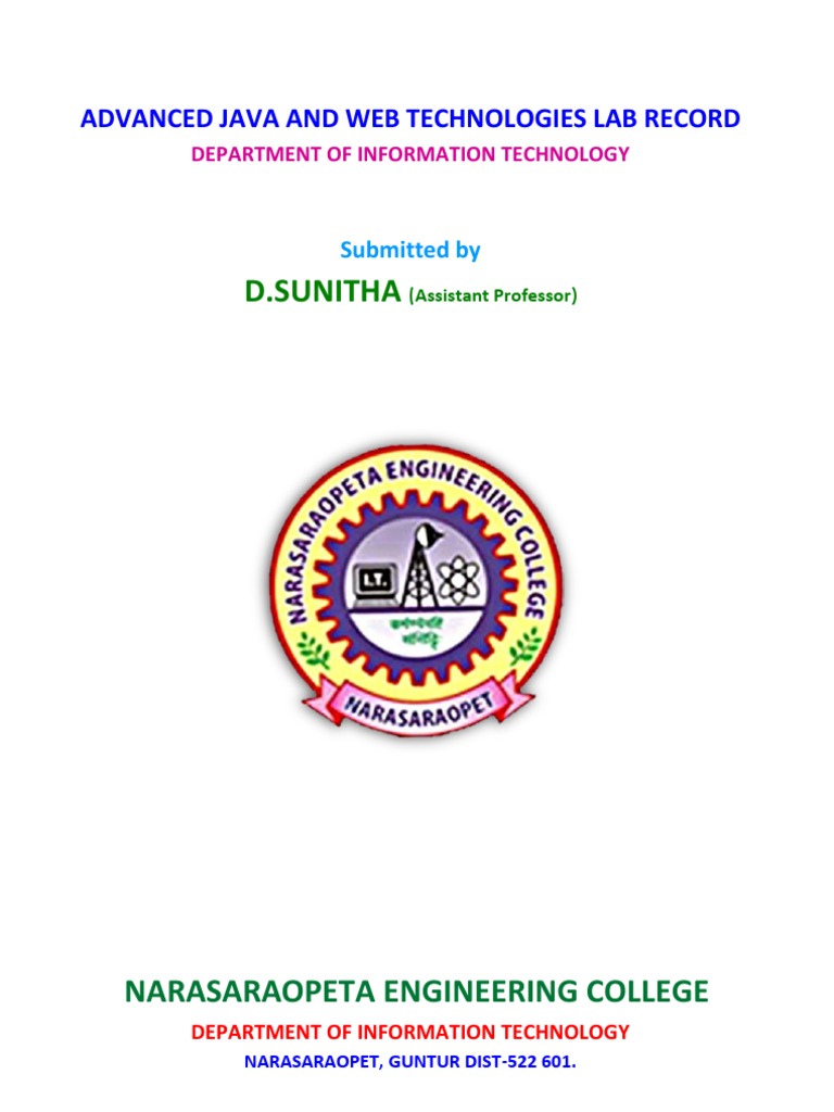 Advanced Java and Web Technologies | PDF | Xhtml | Html