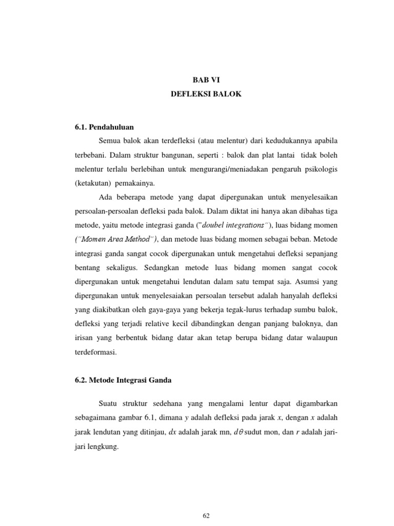 Defleksi Balok dan Metode Analisis | PDF | Sains & Matematika