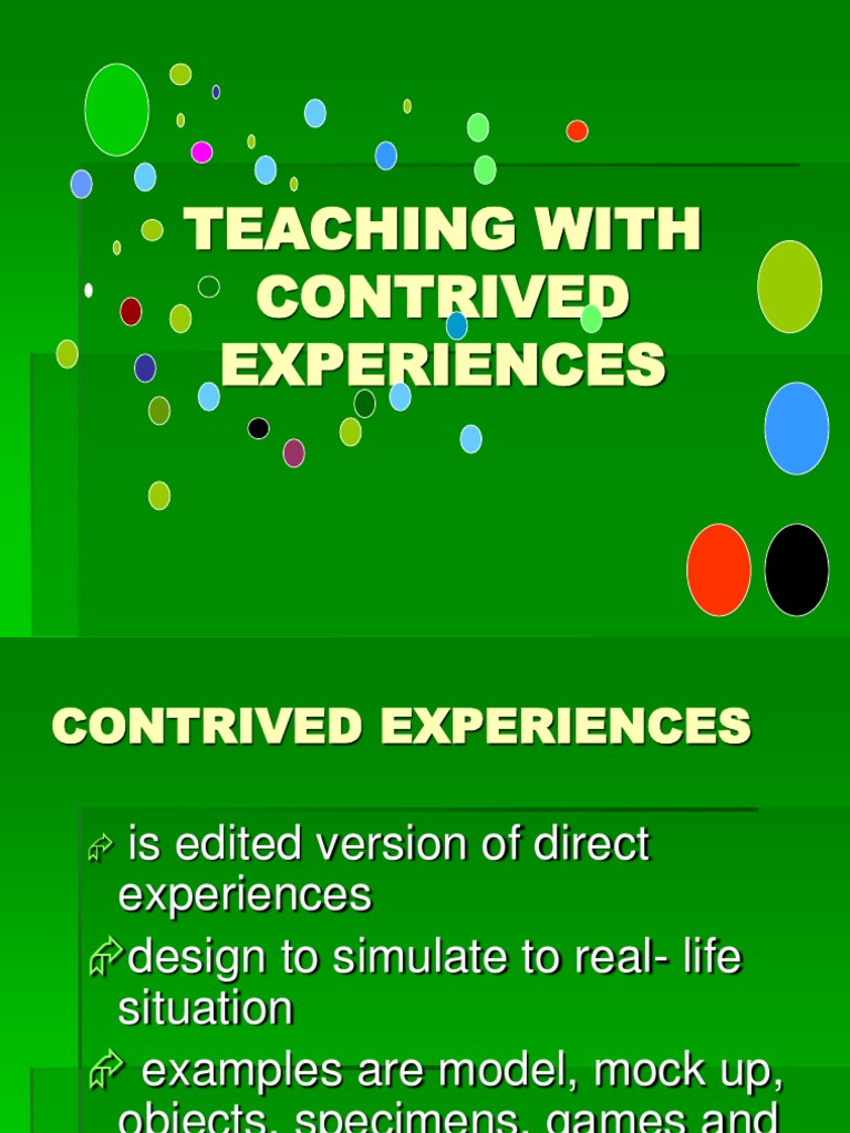 Teaching With Contrived Experiences | PDF | Simulation | Learning