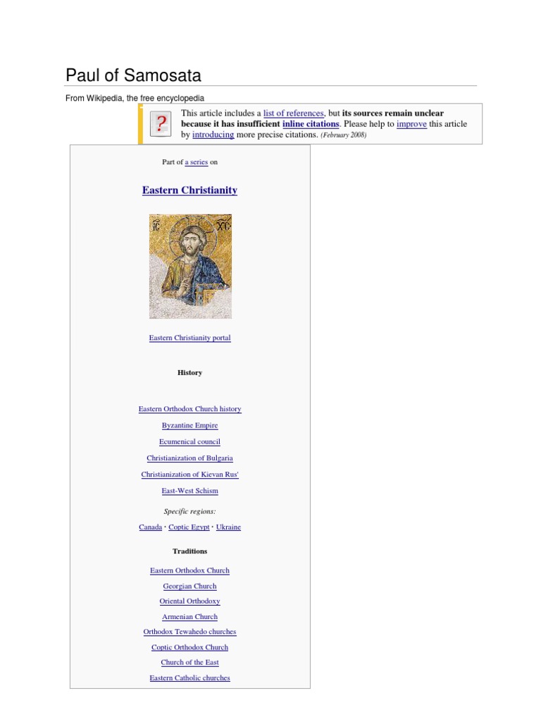 Paul of Samosata | Download Free PDF | Ancient Christianity | Abrahamic ...