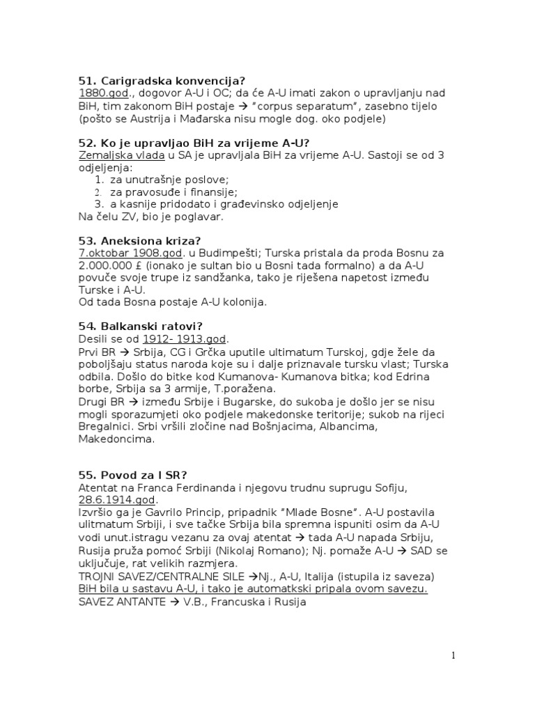 Historija Bih Skripta | PDF