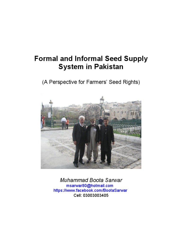 Formal and Informal Seed Supply System in Pakistan | PDF | Indus River ...