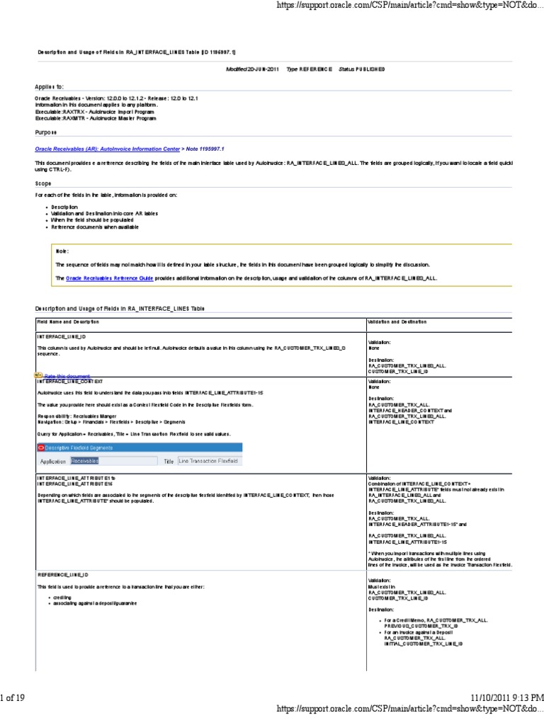 AR Table Mapping | PDF | Financial Transaction | Invoice