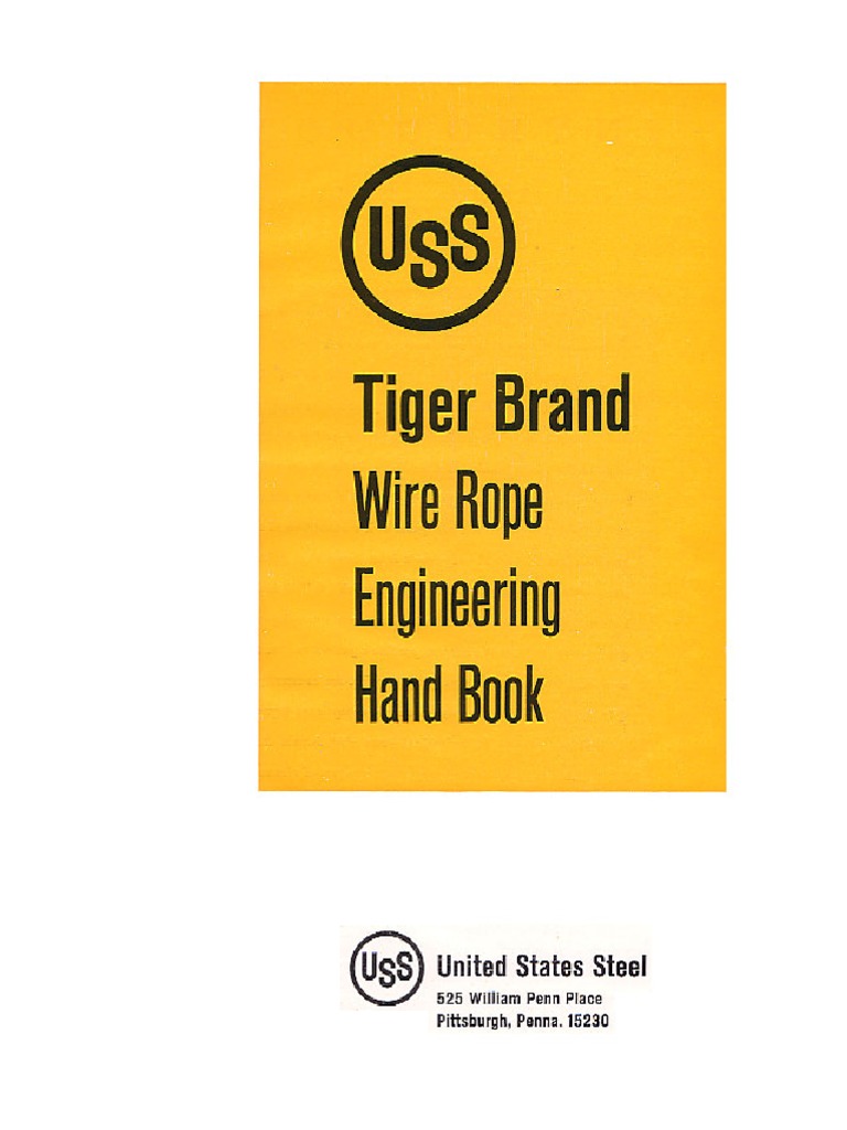 Wire Rope Eng R Handbook Uss | PDF | Wire | Rope