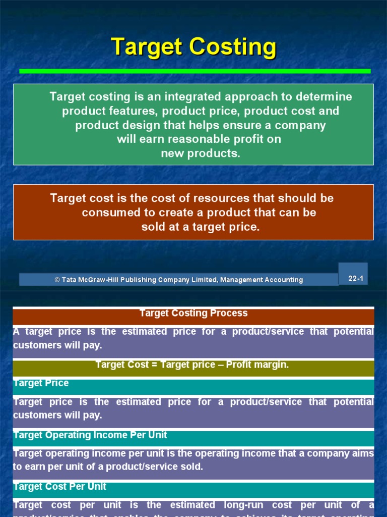 Target Cost | PDF | Profit (Accounting) | Management Accounting