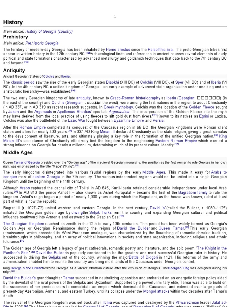 History of Georgia | PDF