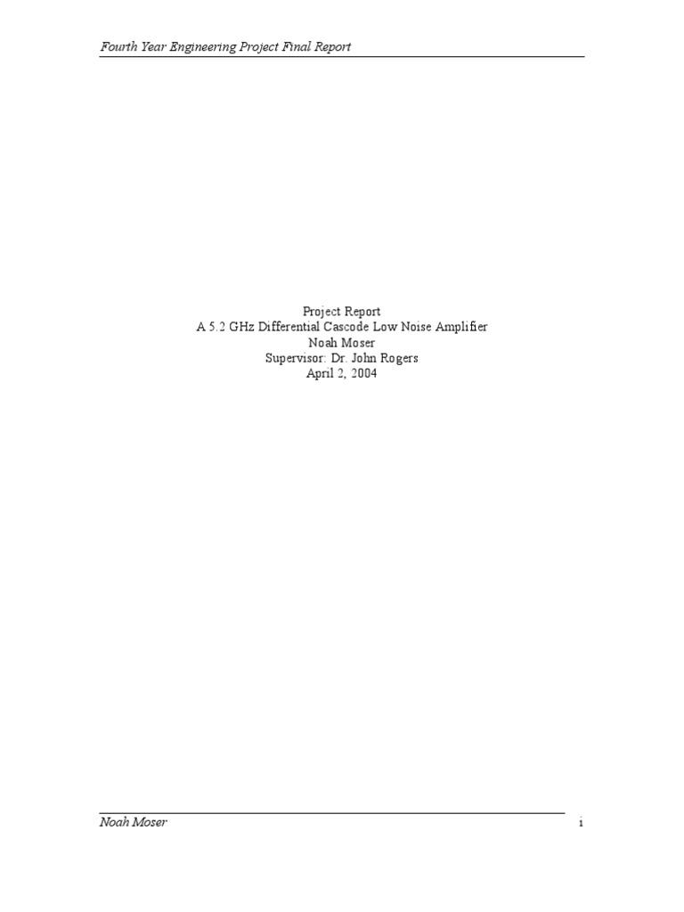 FYP Report | PDF | Amplifier | Electronic Circuits