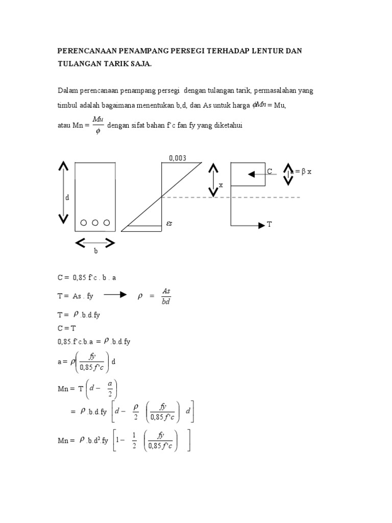 Tulangan Tunggal Dan Rangkap | PDF
