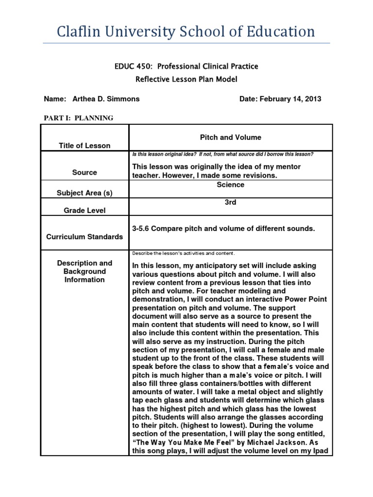 Reflective Lesson Plan 4 - Video Lesson | Download Free PDF | Lesson Plan | Educational Psychology