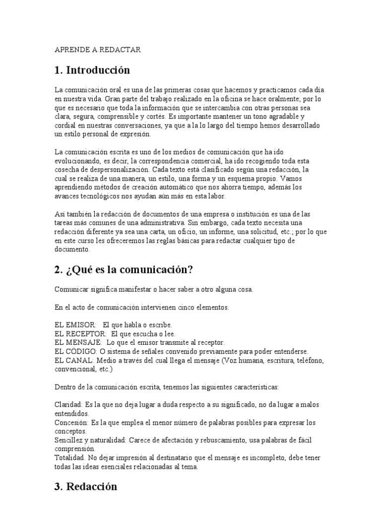 Aprende A Redactar | PDF | Verbo | Reglas
