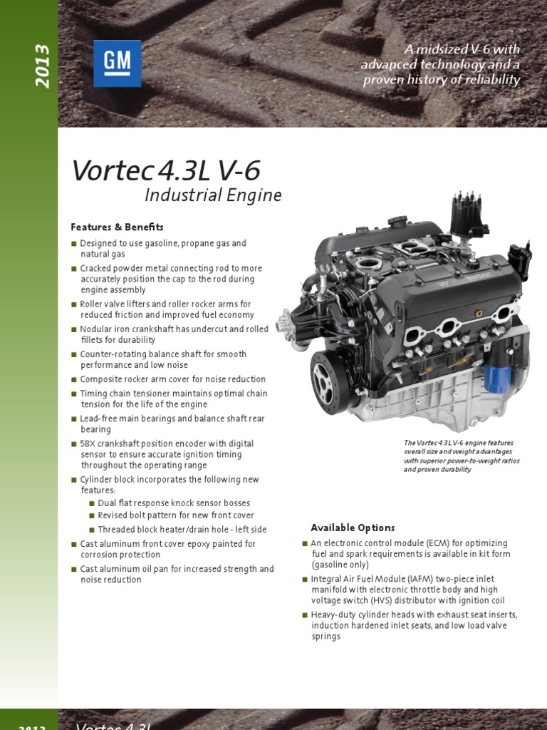 Vortec 4 3L v-6 Industrial - SFLB | PDF | V6 Engine | Engines