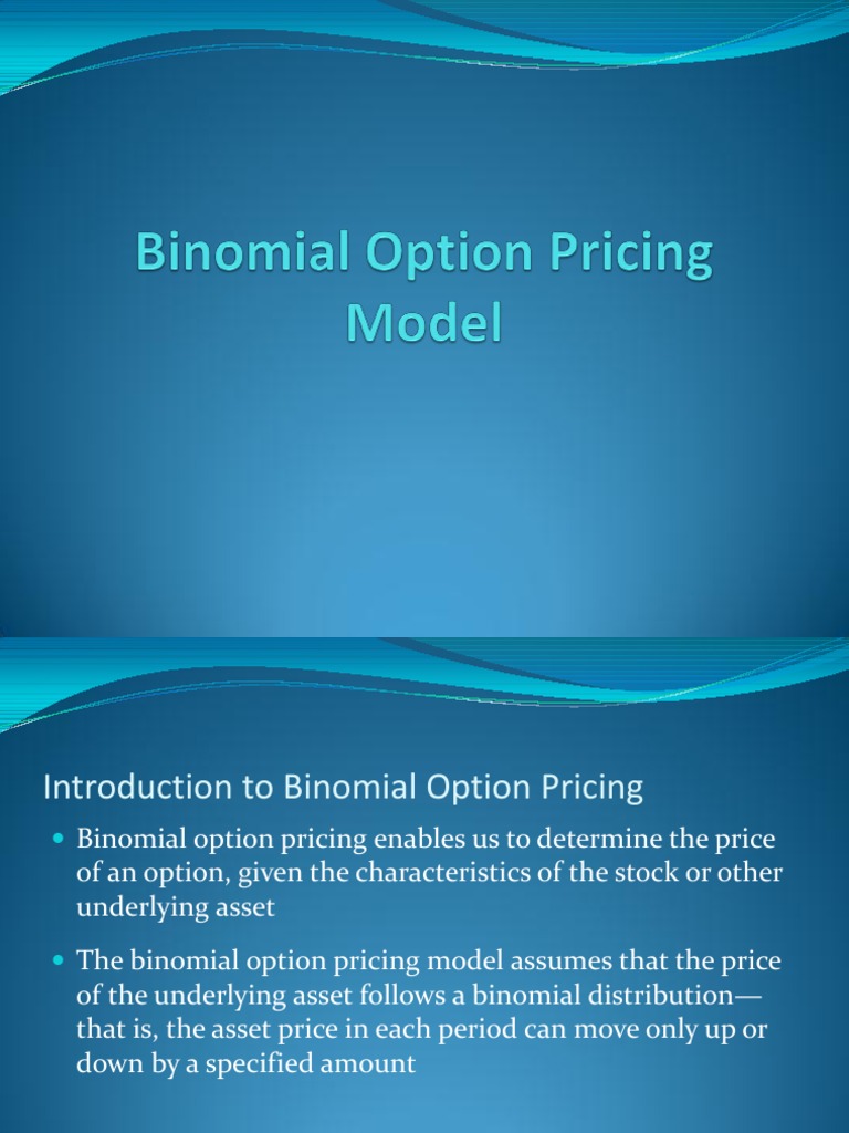 Binomial Option Pricing Model | PDF | Option (Finance) | Arbitrage