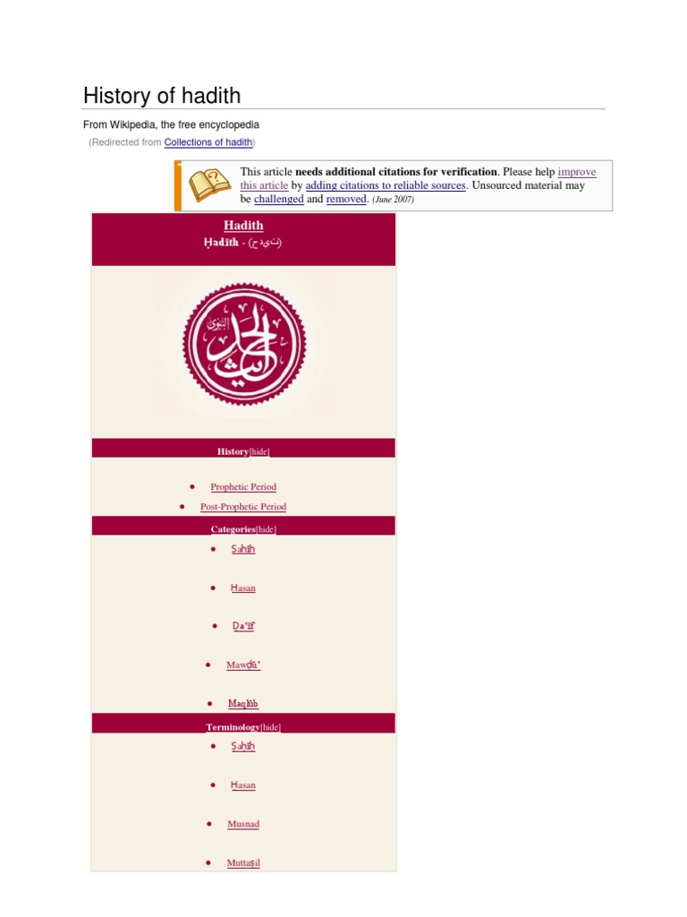 History of Hadith | PDF