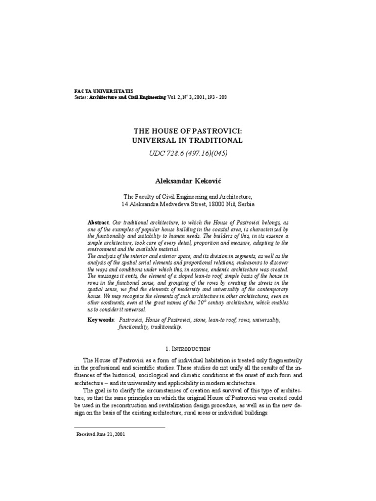 The House of Pastrovici | PDF | Roof | Basement