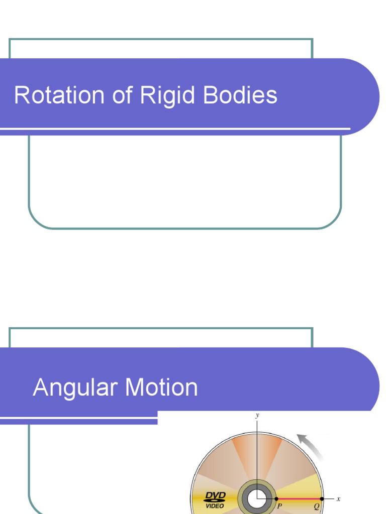 Rotation of Rigid Body | PDF | Speed | Angle