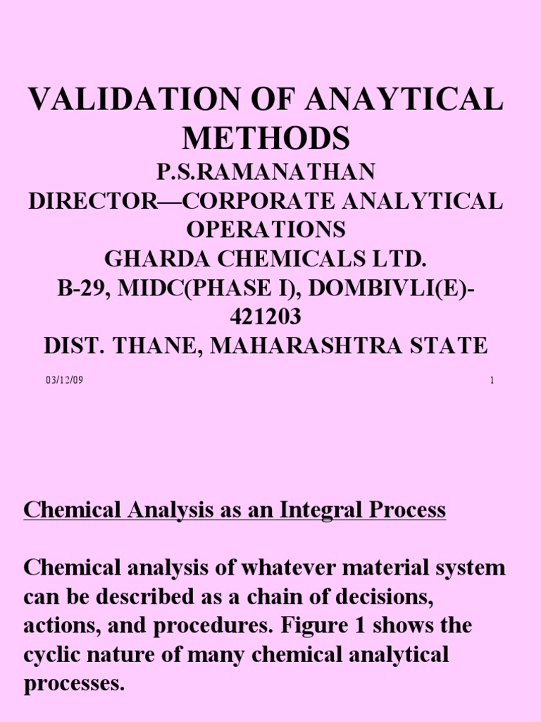 Validation of Analytical | PDF | Verification And Validation | Accuracy ...