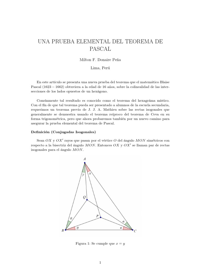 Teorema de Pascal | PDF | Geometría triangular | Geometría