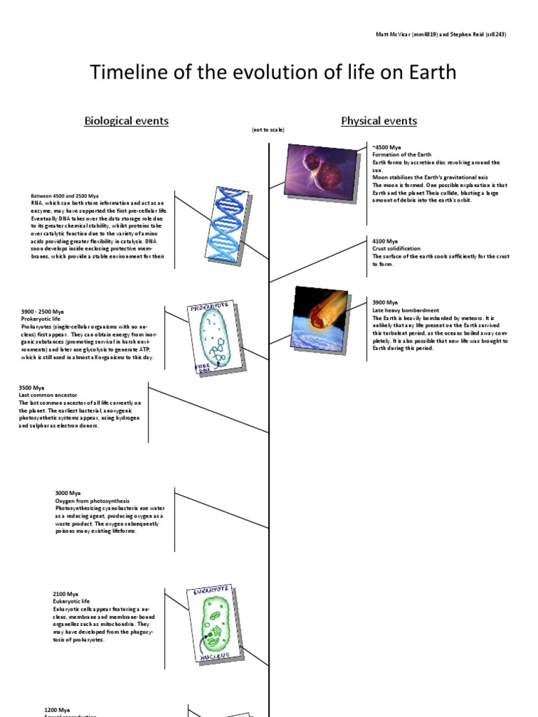 Timeline of the evolution of life on Earth | Life | Cell (Biology)