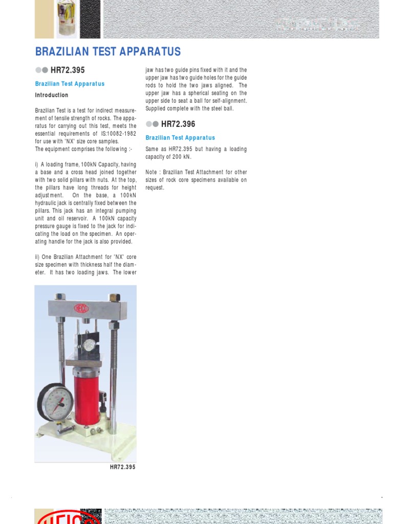 Brazilian Test Apparatus | PDF | Screw | Ultimate Tensile Strength