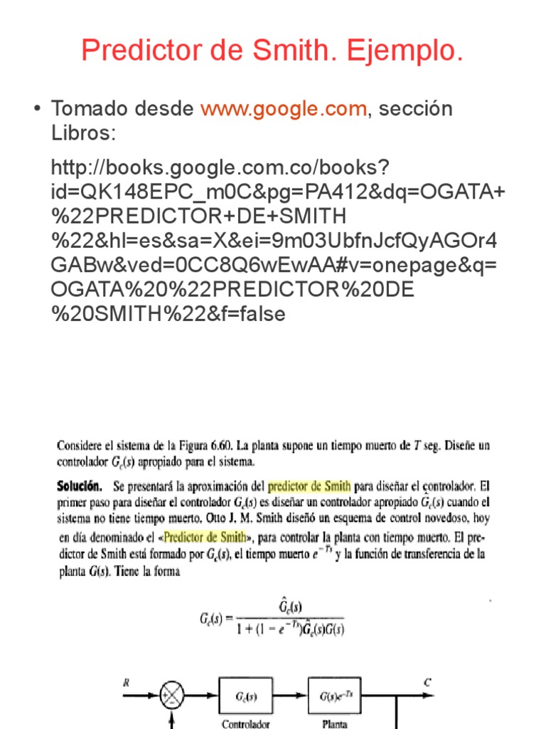 Predictor de Smith EJEMPLO | PDF