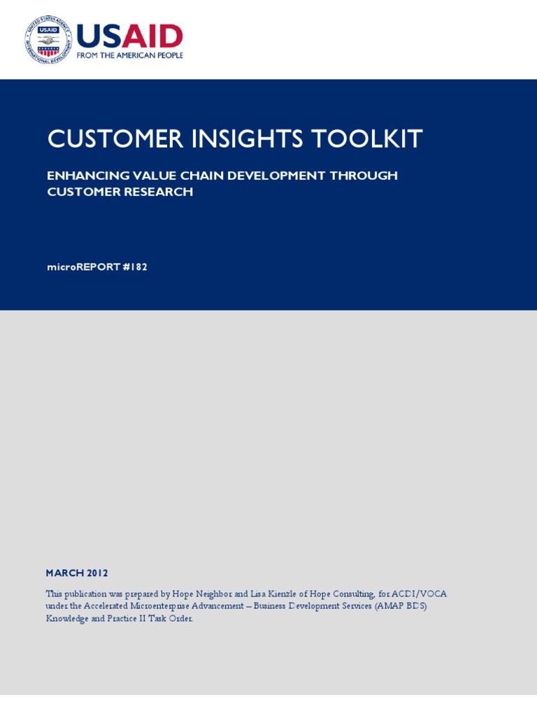 Customer Insight Toolkit | PDF | Survey Methodology | Market Analysis