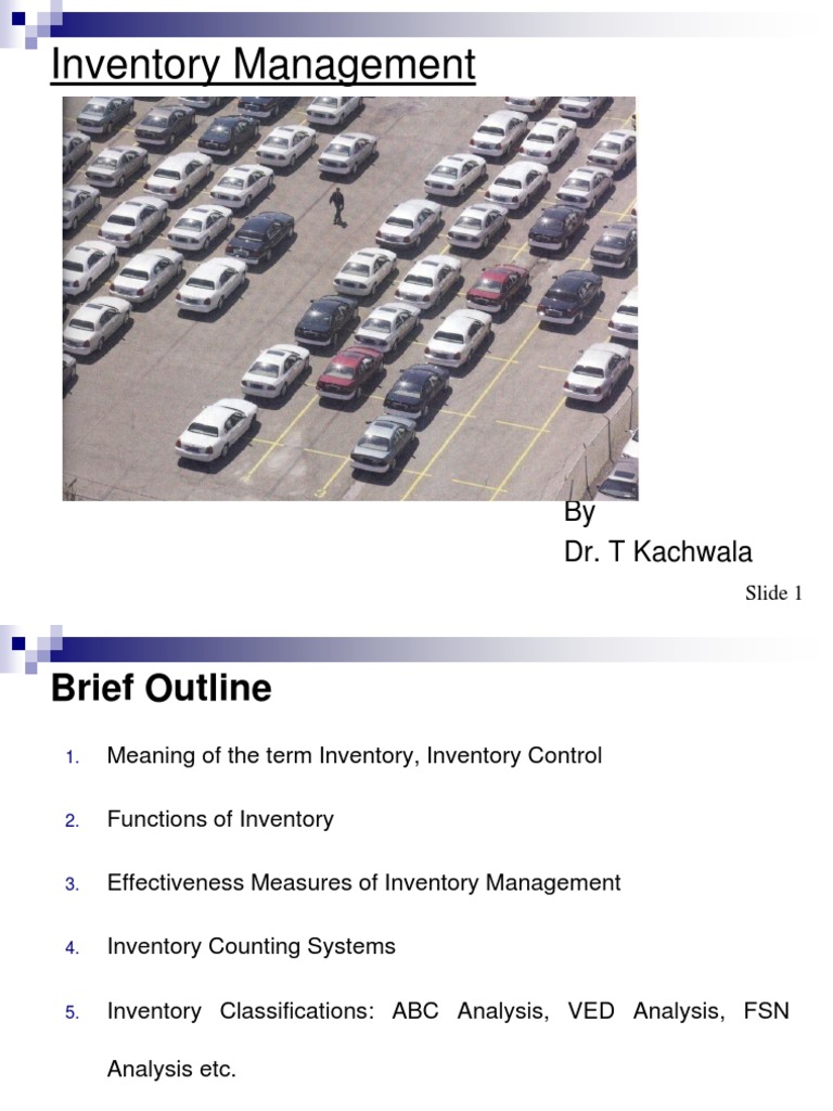 00 Inventory Management | PDF | Inventory | Industries
