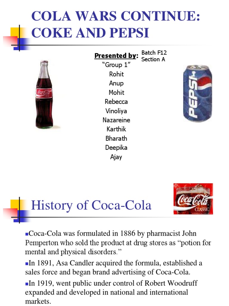 The Cola War | PDF | Coca Cola | Pepsi