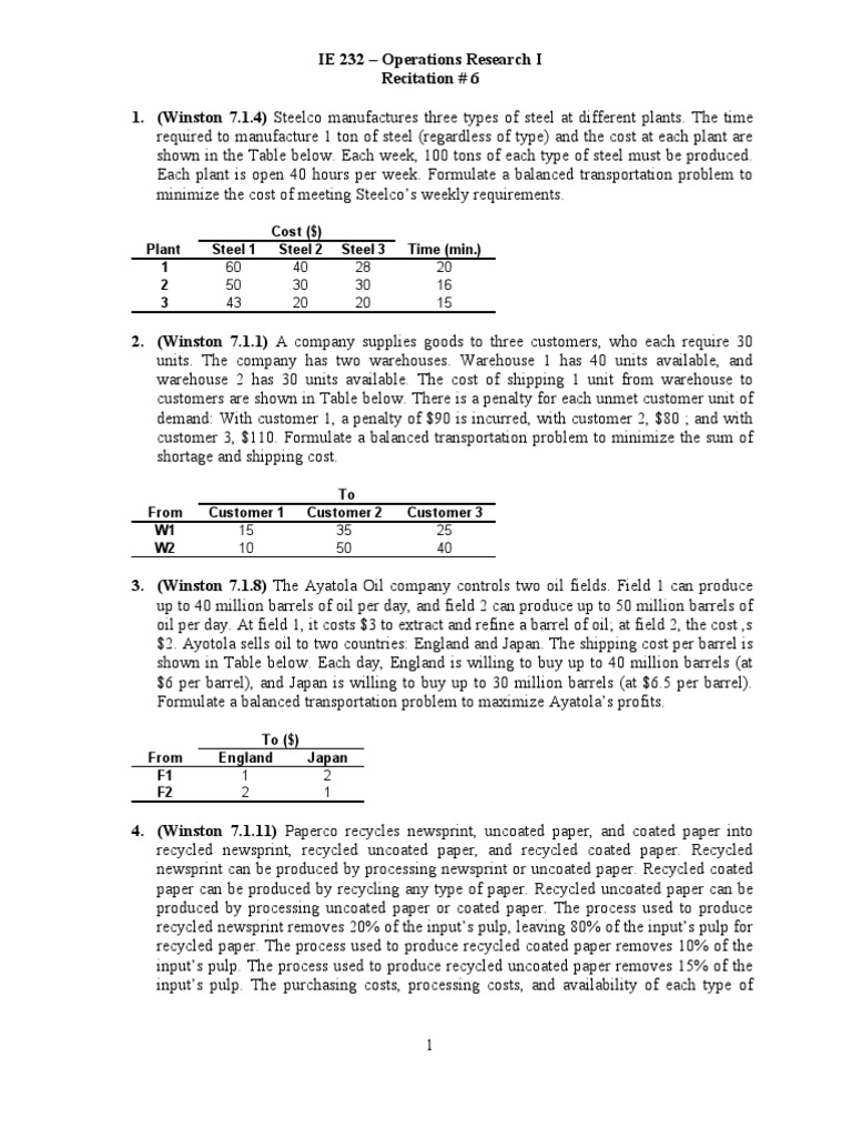 Recitation 6 | PDF | Newsprint | Paper