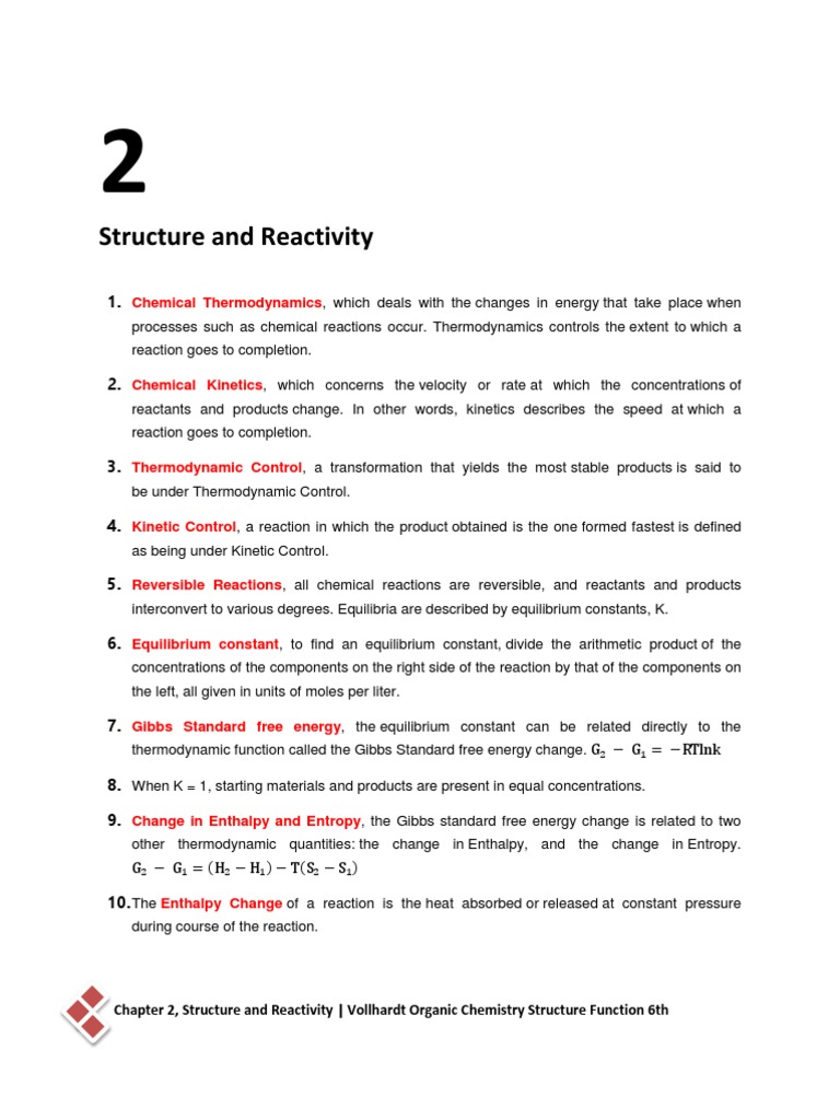 Chapter Two, Structure and Reactivity | PDF | Chemical Reactions ...