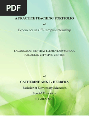 Elementary Teacher Portfolio Sample