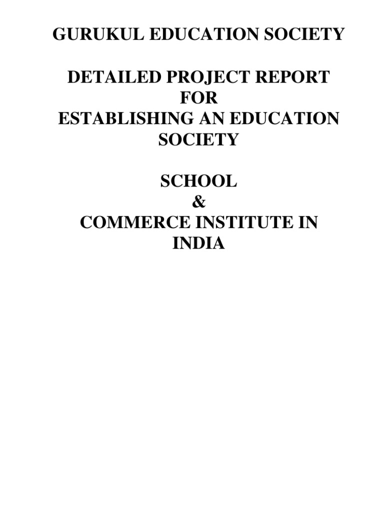 Project Report On Education Society | PDF | Secondary School ...