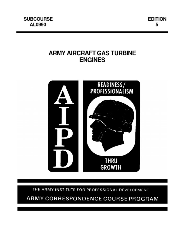 Gas Turbine Engines - US Army Aviation Course AL0993 WW | PDF
