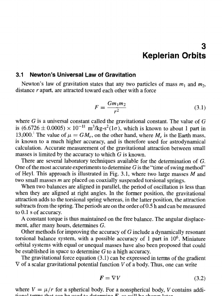 Orbital Mechanics: 3. Keplerian Orbits | PDF | Orbit | Mass