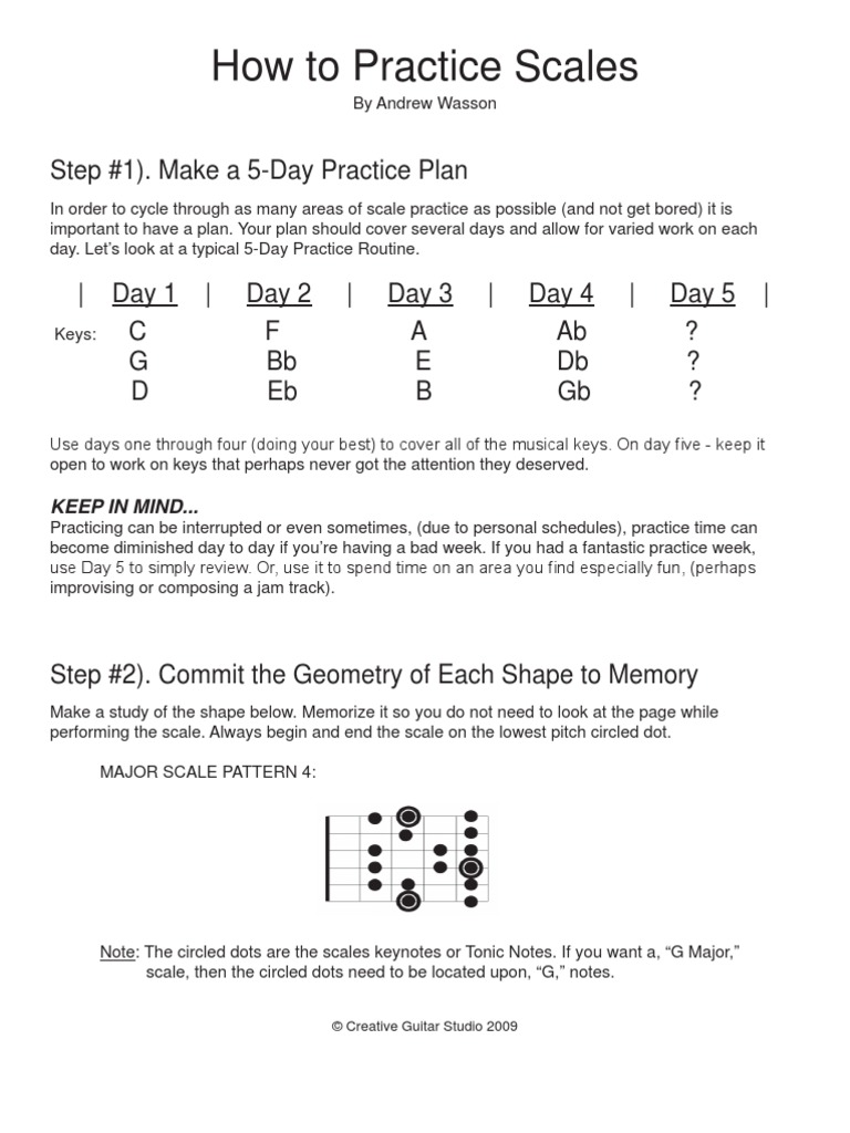 How To Practice Scales | PDF