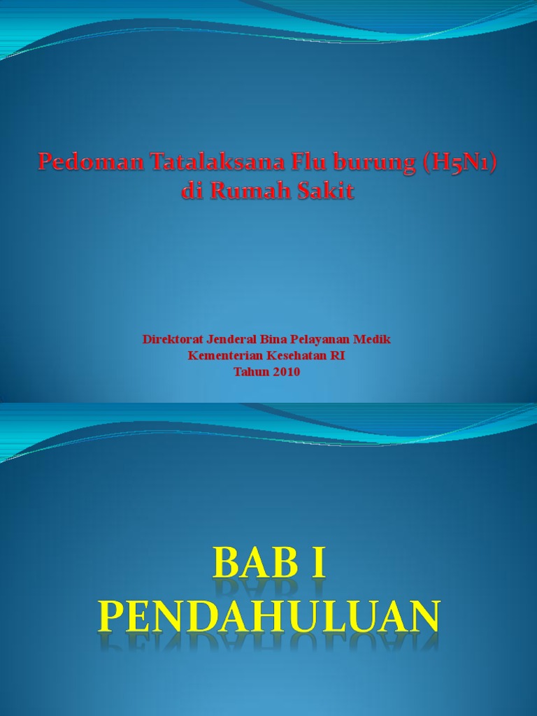 Pedoman Tatalaksana Flu Burung (H5N1) Di Rumah Sakit | PDF