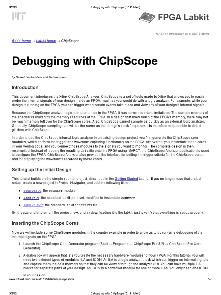 Debugging With ChipScope (6 | PDF