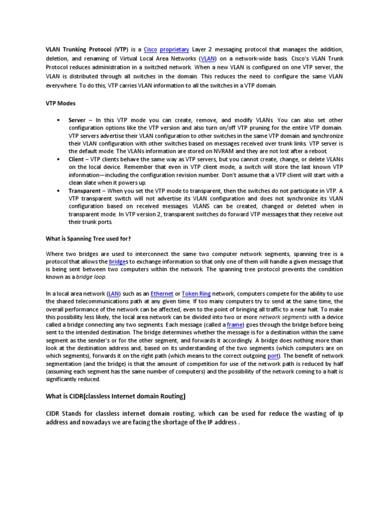 Interview For Network Engineer | PDF | Proxy Server | Routing