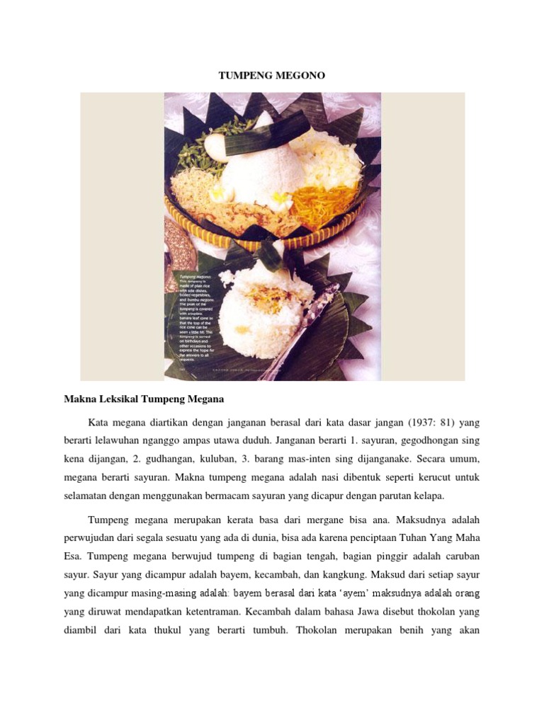 Tumpeng Megono | PDF