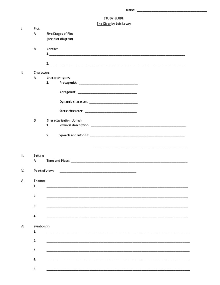 Study Guide for The Giver test.docx