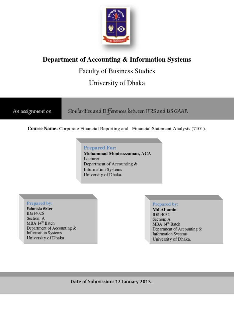 Similarities and Differences Between IFRS and US GAAp | International ...
