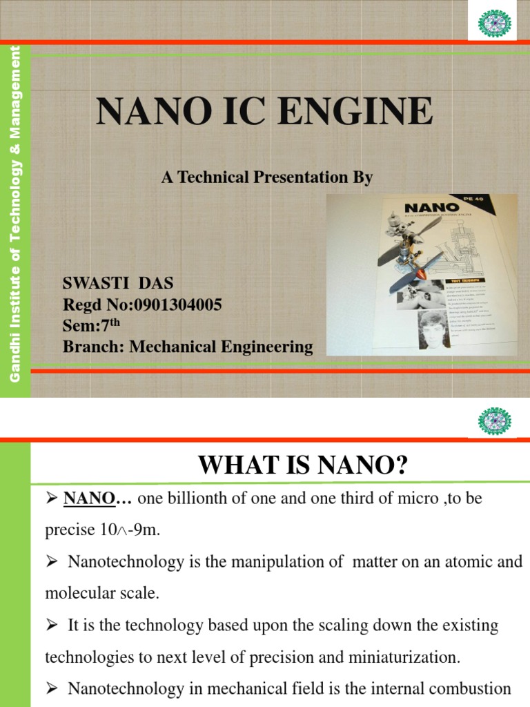 Nano Ic Engine | PDF | Internal Combustion Engine | Nanotechnology