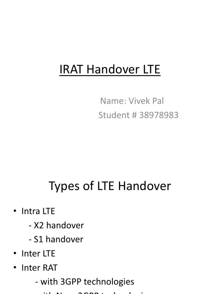 Inter Rat Handover 2 | PDF | Data Transmission | Mobile Telecommunications