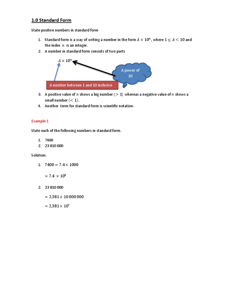 Standard Form, Indices and Logarithm | PDF | Logarithm | Exponentiation