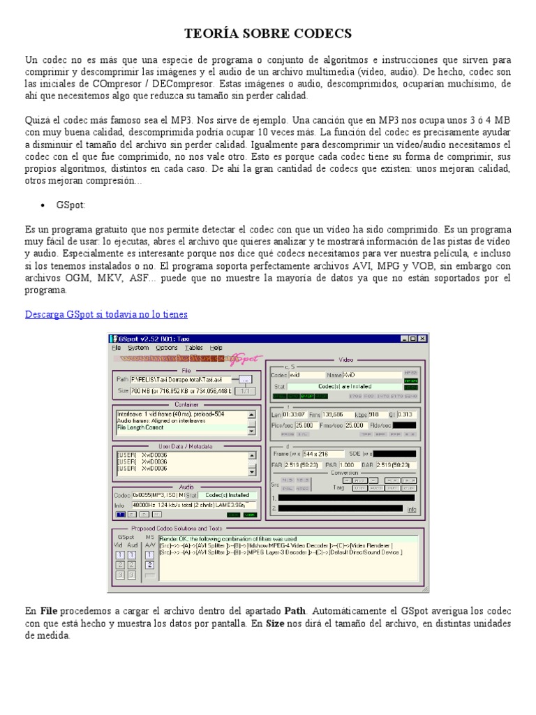 Teoria Sobre Codecs | PDF | Códec | Mp3