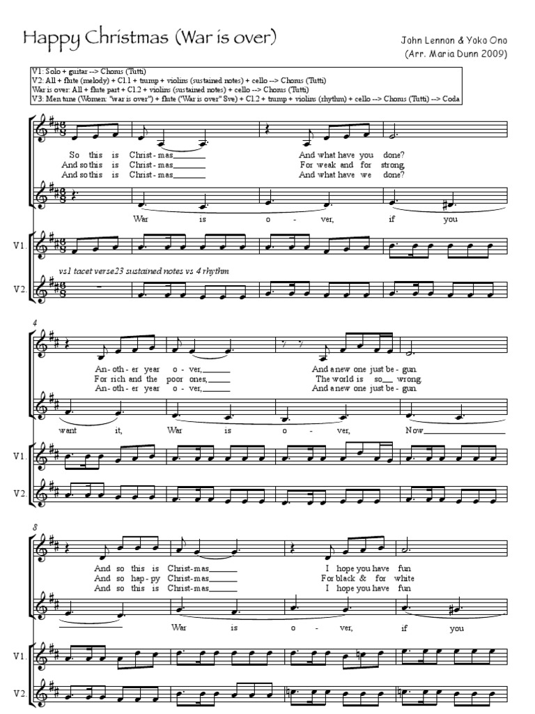 Happy Christmas (War Is Over) | PDF | Language Arts & Discipline | Home ...