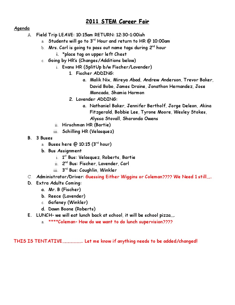 2011 STEM Career Fair Agenda | PDF | Social Science
